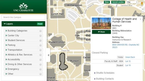 New interactive map to aid navigating campus - Inside UNC Charlotte